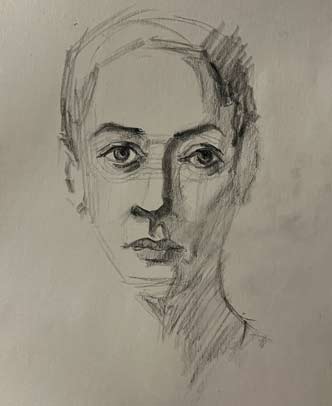 How to draw a FACE drawing easy step by step beginners with eyes, nose ...