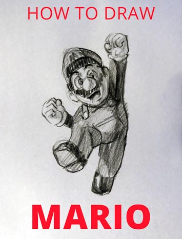 How to Draw MARIO step by step tutorial easy - Barnett Gallery
