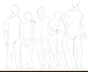 how to draw PEOPLE step by step - Barnett Gallery